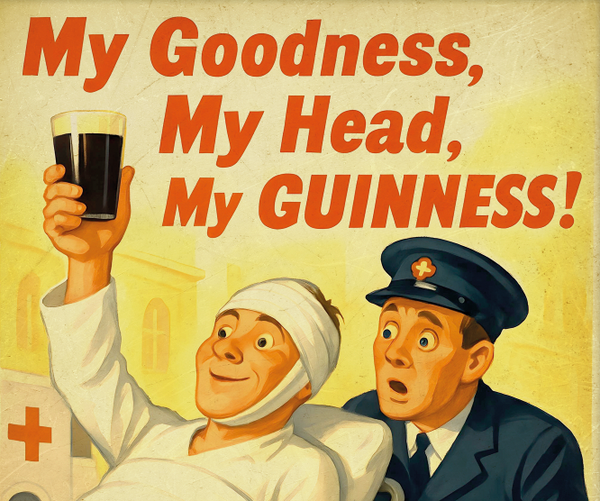 Cardiff Royal Infirmary Vintage Style Guinness Advertising Poster