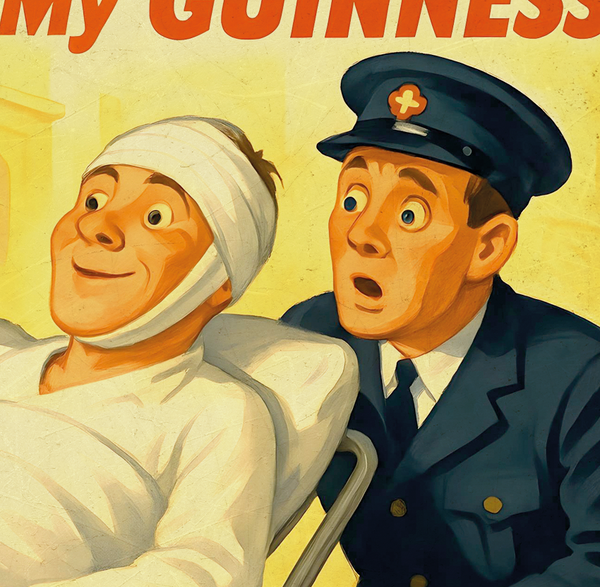 Cardiff Royal Infirmary Vintage Style Guinness Advertising Poster