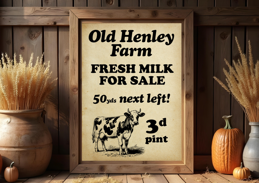 Home › Old Henley Farm Fresh Milk Poster