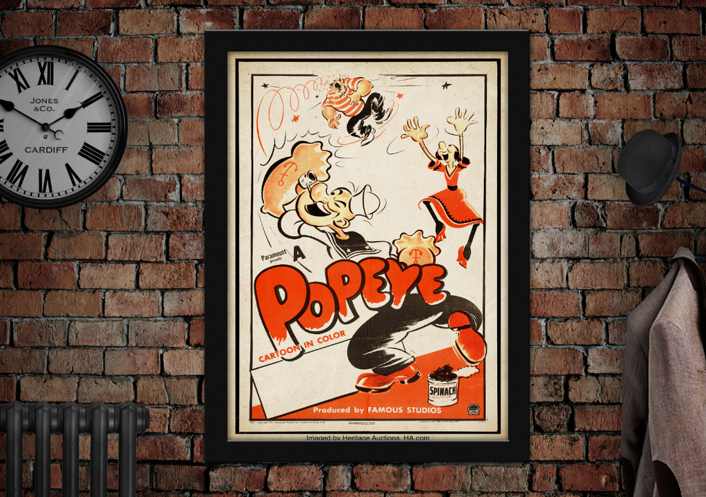 Home › Popeye in Color Vintage Style Poster